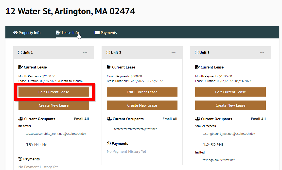 How do I edit a current lease? (Landlord) – ZRent Support Desk